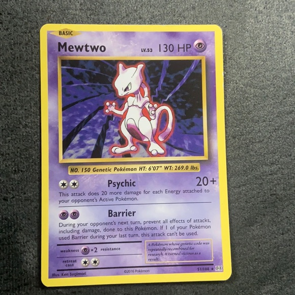 Pokemon | Toys | Mewtwo 3 Hp Level 53 | Poshmark
